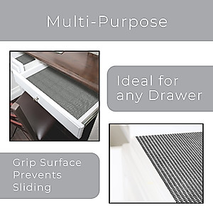 Smart Design Classic Grip Shelf Liner – 12in x 20ft – Non-Adhesive Drawer Liner with Strong Grip Helps Protect and Personalize Your Home Organization and Storage – Black
