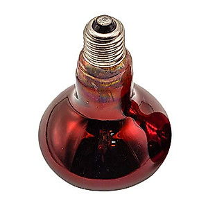 Fengrun Infrared Heat Lamp 100 watt Red Hard Glass Waterproof Explosion-Proof Light Bulb for Chicken Pig Farm Pets Physiotherapy Bathroom in Winter(100w,120V)