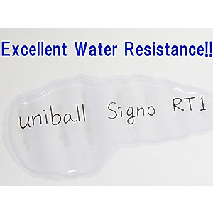 Uniball Signo RT Gel Ink Black Ballpoint Pens 0.28mm Pack of 5 Set Rubber Grip and Click Retractable, Ultra Fine Point Pens with 6 Color Ballpoint Pen and Sticky Notes