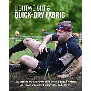 MudGear Men's Freestyle Running Shorts, Moisture-Wicking, Lightweight & Quick-Dry Athletic Workout Apparel with 7" Inseam, Zipper Pocket & 4-Way Stretch for Gym, Race & Trail, Black, Large