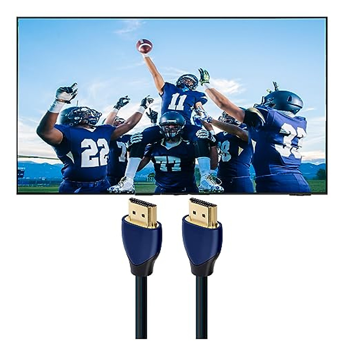 Samsung QN55S95CAFXZA 55" Ultra Slim 4K Quantum HDR OLED Smart TV with a Blueberry 2.25M 18G 4K-8K HDMI Digital Cable (2023)