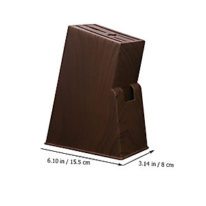 HONMEET 2pcs Knife Block Countertop Butcher Block Tools Storage Shelf Wood Knife Holder Kitchen Knife Storage Holder Knives Organizer Block