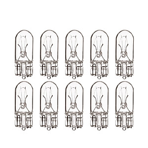 CEC Industries 194 Light Bulb 14V, 3.78W, T3.25 Shape, C-2F Filament, Glass Wedge (10-Pack)
