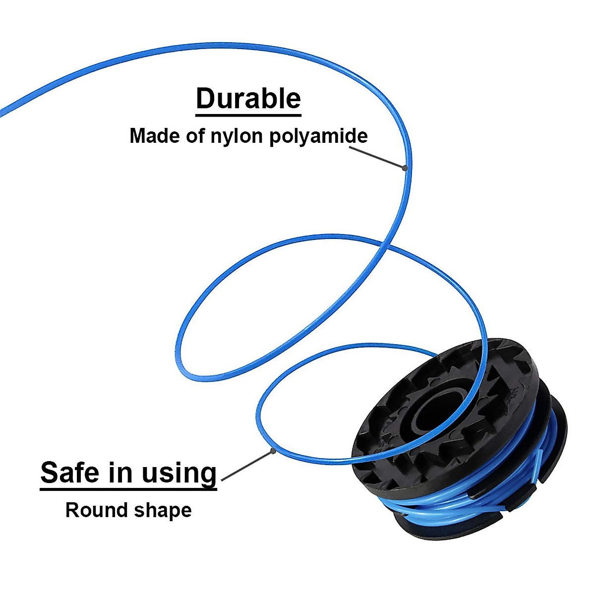 THTEN 2900719 Trimmer Spool Line Replacement for Greenworks 20ft 0.065 inch 2101602 2101602A STBA40B210, 2101602, ST40B410, BST4000 Dual line String Trimmers 6 Pack