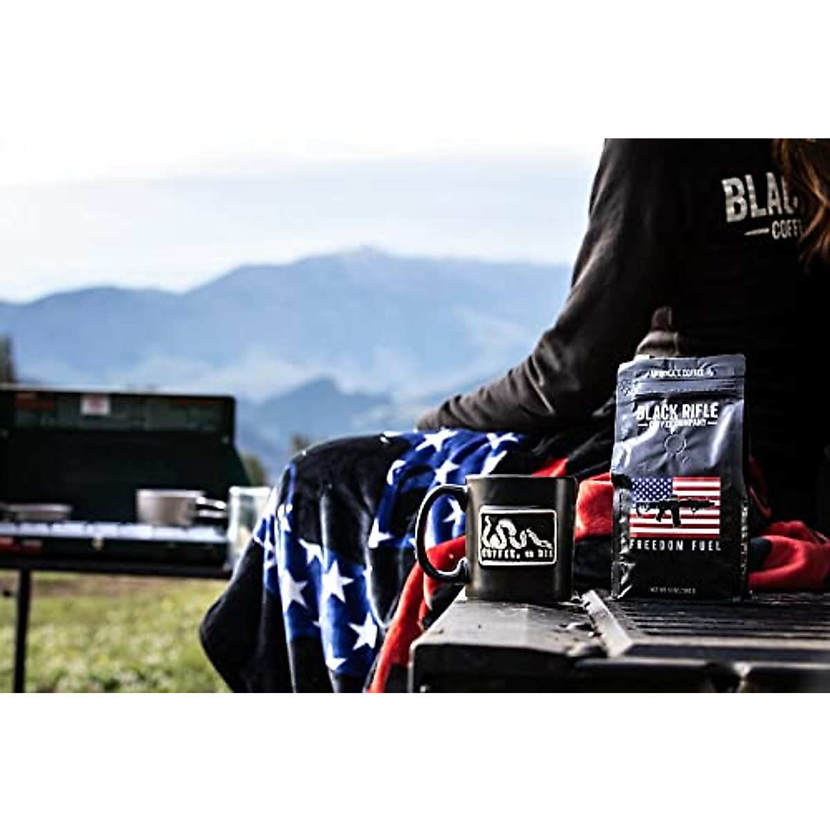 Black Rifle Coffee Freedom Fuel (Dark Roast) Ground 12 Ounce Bag, Dark Roast Ground Coffee, Dark and Bold Flavor, Helps Supports Veterans and First Responders