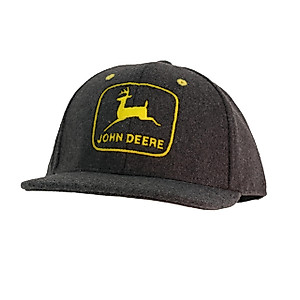 John Deere Faux Melton Wool-Charcoal-Os
