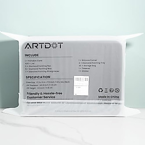 ARTDOT 420 Slots Diamond Painting Storage Accessories for Art Kits, Shockproof Jars for Jewelry Beads Rings Charms Glitter Rhinestones