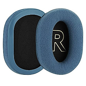 Geekria Comfort Velour Replacement Ear Pads for Logitech G Pro, G Pro X, G Pro X League of Legends Edition G Pro X 2 Headphones Ear Cushions, Headset Earpads, Ear Cups Repair Parts (Blue)