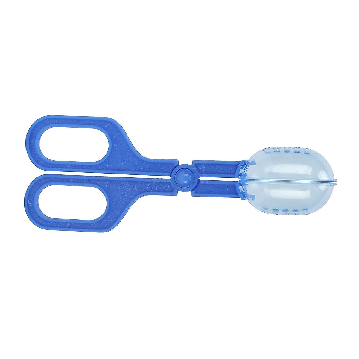 Reptile Feeding Clamp, Feeding Tool, Reptile Poop Scoop，Amphibian Terrarium Feeding and Cleaning Tool, Multipurpose Reptile Feeding Claw Collector, with Vents for Lizard Spider Tortoise(Blue)