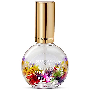 Blossom Hydrating, Moisturizing, Strengthening, Scented Cuticle Oil, Infused with Real Flowers, Made in USA, 0.92 fl. oz, Cherry