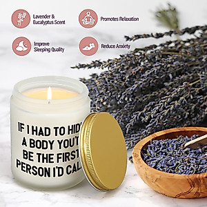 Funny Candle Gifts for Best Friend, Unique Friendship Gift for Women, Ideal Gifts for Christmas, Funny Birthday Present for Female, Bestie, BFF, Friends, Soul Sister, Soy Wax Lavender Scented Candles