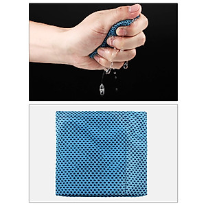 3 Pairs Cooling Wristband Sweatbands Sports Wrist Wrap Sweat Bands for Women Gym Yoga Volleyball Sports Supplies Blue, Black