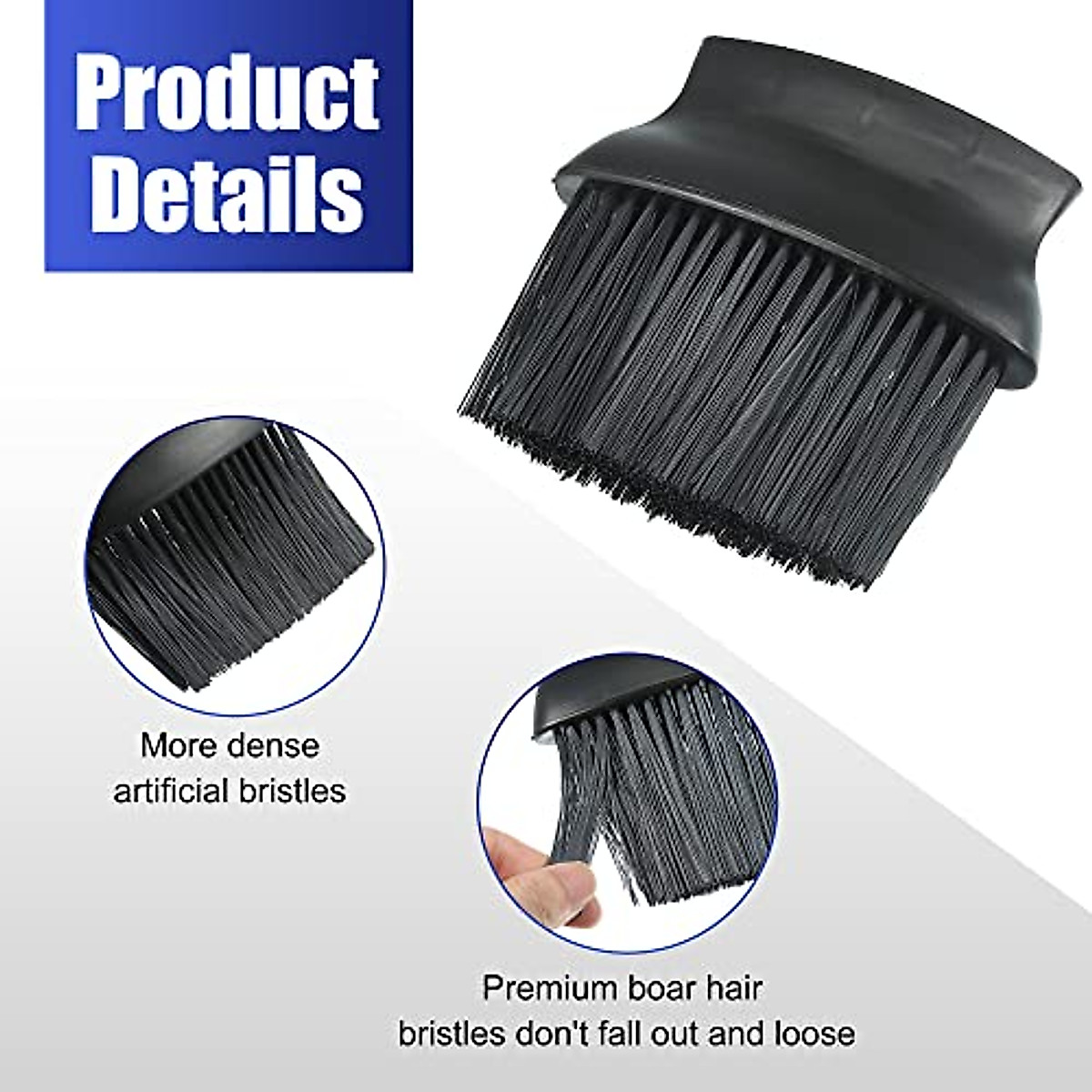 X AUTOHAUX 2pcs Car Interior Soft Hair Dust Removal Brush Car Cleaning Brush Dust Collectors for Car Dashboards Air Conditioning Vents Black