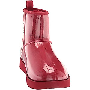 UGG Women's Classic Clear Mini Fashion Boot, Samba Red, 7