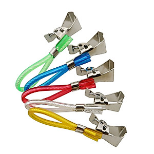 HSCGIN 10pcs Hanging Metal Towel Clips 2x4cm Metal Kitchen Towels Clips with Hanging Loop for Home Kitchen Bathroom Cupboards Hanging Towels