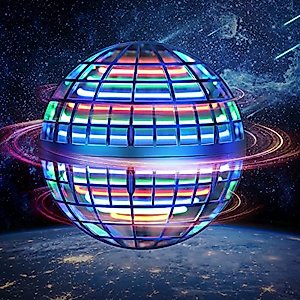 Flying Orb Ball Toys Soaring Hover Pro Boomerang Spinner Hand Controlled Mini Drone Globe Shape Spinning, Safe for Adults Kids Indoor Outdoor by Lematrix (Blue)