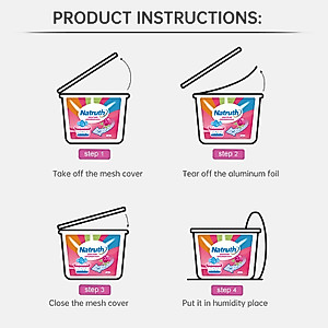 NATRUTH Moisture Absorbers Boxes (6 PACKS)，12.5 Oz With Rose Scent,Portable Closet Dehumidifier, Odor Eliminator Absorber Bucket,Humidity Absorber,Air Dehumidifier for Closet,Bathrooms, Kitchen &Boats