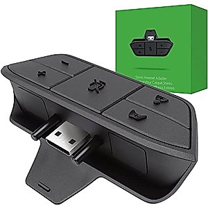 Stereo Headset Adapter for Xbox,Xbox Headset Adapter,AOLION Xbox Mic Adapter,Xbox Controller Headset Adapter for Xbox One/One S/X/Elite 1/ Elite2/ Series S/X Controller-Game Sound & Voice Chat
