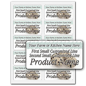 Quail Eggs Rectangle Personalized Farm Home Kitchen Name Store Product Present Mason Jar Labels (B-Label, 150 Labels on 15 Sheets)