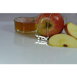 MYKA - Personalized Hebrew Name Necklace in Sterling Silver 925, Gold & Rose Gold Plated, 14K Yellow Gold - Custom Jewelry Nameplate Gift with Jewish Letters For Her, Him, Men, Women For Christmas,