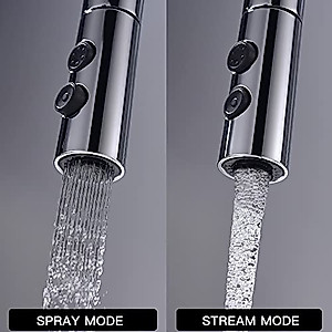 LQS Kitchen Faucet with Pull Down Sprayer, Sink Faucet, Single Handle Kitchen Faucet, High Arc Kitchen Sink Faucets, Faucet for Kitchen Sink, Chrome