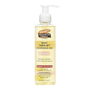 Palmer's Cocoa Butter Skin Therapy Cleansing Facial Oil, Gentle Makeup Remover for Face, Rosehip Fragrance, 6.5 Ounce
