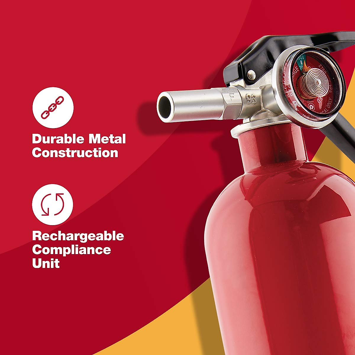 FIRST ALERT Fire Extinguisher, Garage Fire Extinguisher, Red, Garage10 FE10GR