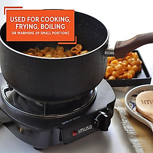 IMUSA USA GAU-80305 Electric Single Burner 1100-Watts, Black