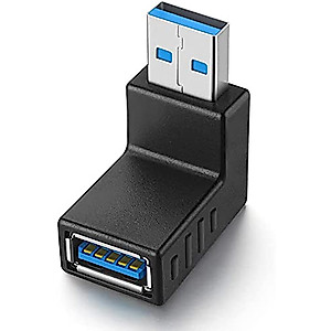 URWOOW Super-Speed USB 3.0 Adapter Converter Coupler Connector 90 Degree Male to Female Combo Vertical (Up and Down Angle)