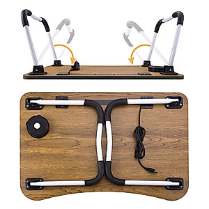 Slendor Laptop Desk Foldable Bed Table Folding Breakfast Tray Portable Lap Standing Desk Notebook Stand Reading Holder for Bed/Couch/Sofa/Floor