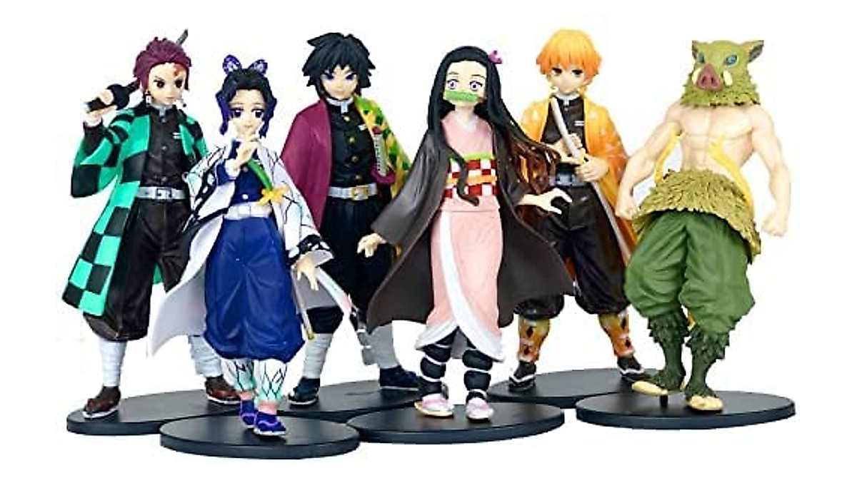 Moptrek Demon Slayer Action Figures Set - 6.3 In