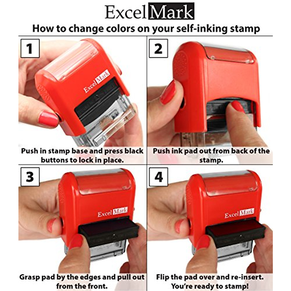 ExcelMark Self-Inking Rubber Teacher Grading Stamp - Please Sign & Return