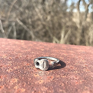 Whitney Howard Designs Guitar Ring for Men or Women - Minimalist Comfort Fit Open Adjustable Pewter Ring - Musician Guitar Player Gift