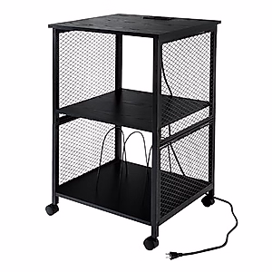 TC-HOMENY Vinyl Record Storage Table, 3-Tier Record Player Stand with 3 Quick-Release Divider Up to 200 Albums, Fashion Turntable Stand for Bedroom Living Room and Office