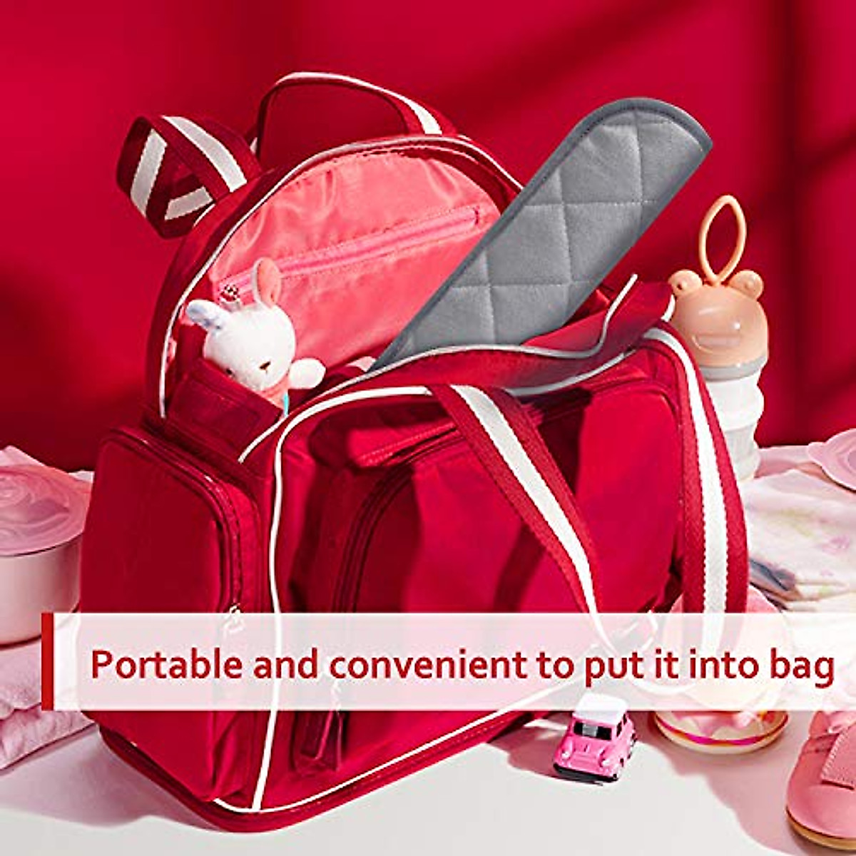 Bamboo Diaper Changing Pad Liner Non-Slip, Soft Terry Waterproof Changing Pad Mat, Quilted Absorbent Bassinet Liner Washable, 3 Pack Large 14"x 27" Reusable Changing Table Pad Protector Grey