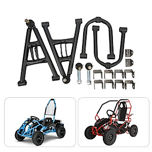 Upper Lower Swing,Yctze 350mm Front Suspension Shock Swing Arm Kit Replacement For 150cc 200cc 4 Wheels Quad Bike Kart