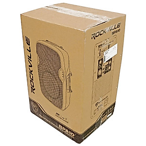 Rockville BPA10 10" Professional Powered Active 400w DJ PA Speaker w Bluetooth, Black