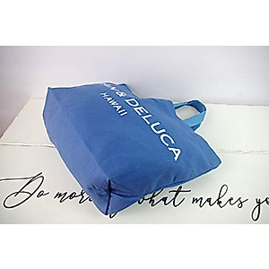 GlobalEdge Dean & Deluca Hawaii Blue Canvas Tote Shoulder Bag