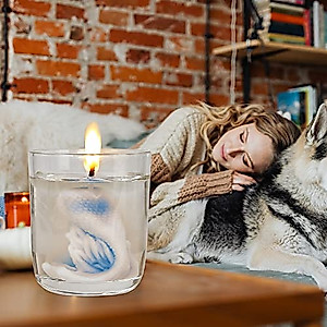 Scented Candle,Gift for Women,Natural no Toxic Jelly Gel Organic Jasmine Scented Candle,Amber and Soy Wax Mermaid Jar Candle for The Family for Decoration,Birthday Gift Idea,7.07 oz