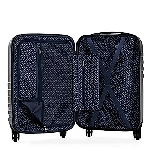 Ben Sherman Hereford Spinner Travel Upright Luggage, Grey, 20-Inch Carry On