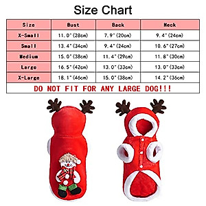 Pet Christmas Costume Santa Claus Dog Cat Cosplay Dress Outfits Warm Clothes Jumpsuit for Winter Xmas Puppy Dress Up Outfit Photo Props Accessories (Large)