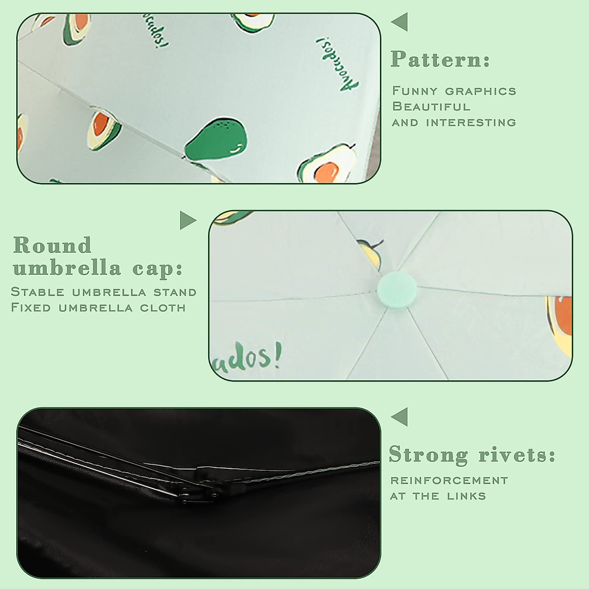 Unaone Mini Umbrella, Lightweight Portable Travel Umbrella with Case, Small Compact Sun and Rain Umbrellas UV Protection for Women and Men