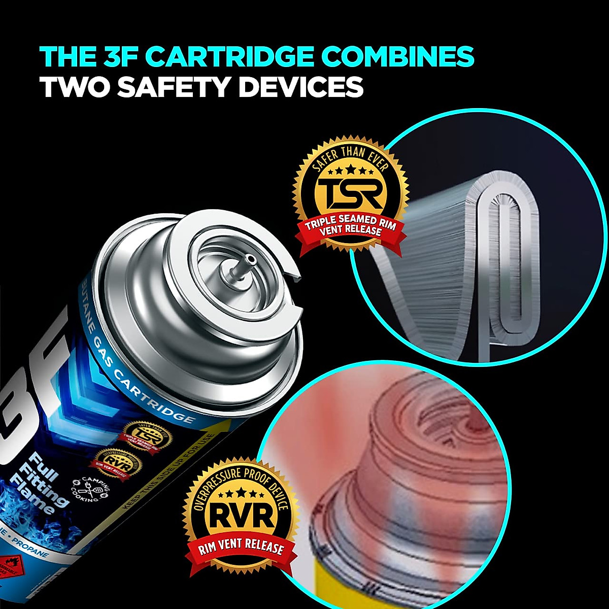 3F Culinary Professional Torch + 4 Butane Canisters Included Cooking Torch Baking Searing Campfires Charcoal Grills Camping Butane Fuel