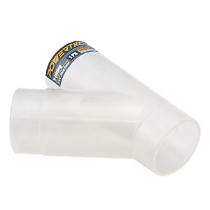 POWERTEC 70228 2-1/2 Inch Y-Fitting Dust Collection Hose Connector, Clear Color