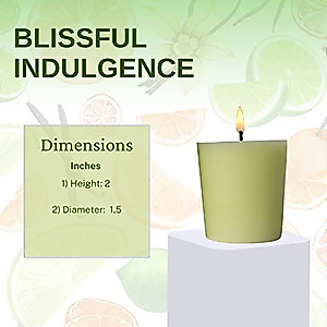 Tyler Candle Company Tyler Scent Votive Candles - Luxury Scented Candle with Essential Oils - 16 Pack of 2 oz Small Candles with 15 Hour Burn Time Each - with Bonus Key Chain