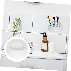 STOBAZA 5pcs Box Wall-Mounted Storage Box Floating Remote Holder Phone Holders Phone Holder Stand Wall Mount Phone Bracket Charger Holder Cabinet Office White Pp