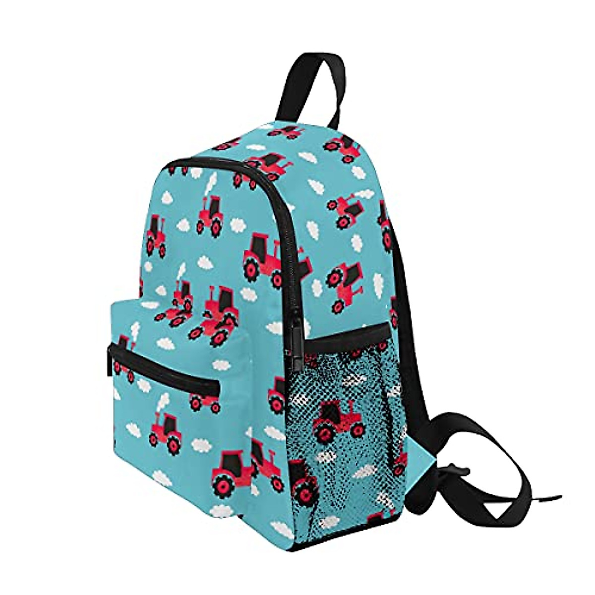 Red Tractor 12 Inches Backpack for Toddlers, Boys Ideal for Daycare, Preschool and Kindergarten