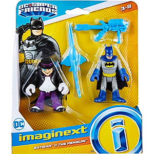 Fisher-Price Imaginext DC Super Friends Batman & The Penguin Figure Set for Preschool Kids Ages 3 to 8 Years
