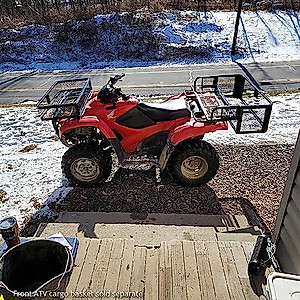 Titan Ramps ATV UTV Universal Rear Drop Cargo Basket Rack Hunting, Fishing, Trail Maintenance, Easy to Install