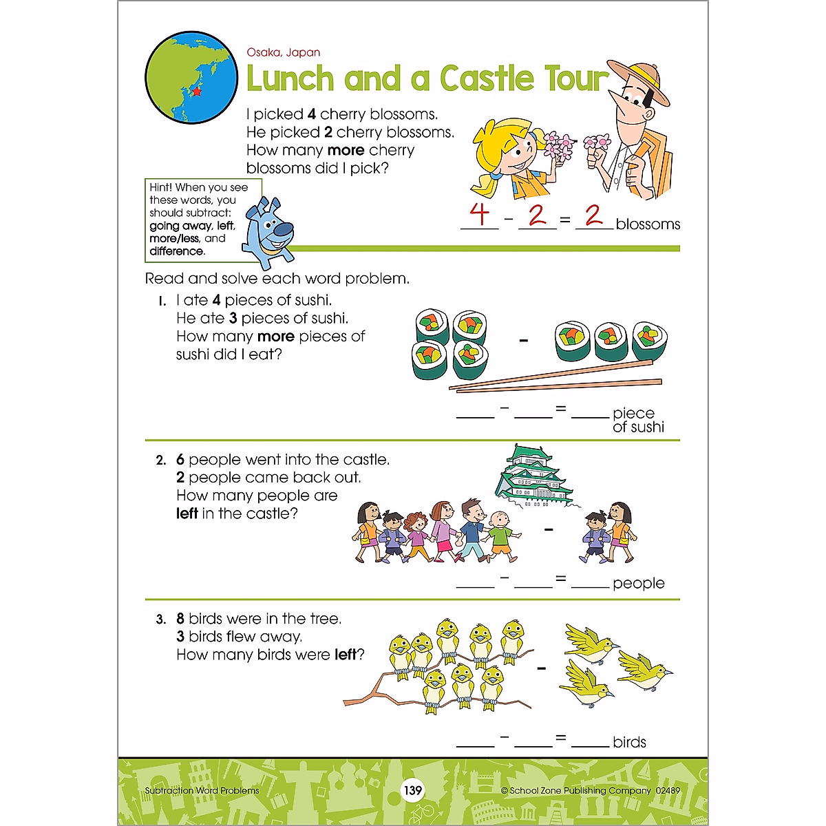 School Zone - Travel the World 1st Grade Learning Workbook - 240 Pages, Ages 6 to 7, Stickers, Beginning and Ending Letters, Geography, Culture, and More (Easy-Tear Top Bound Pad) (Learning Tablets)